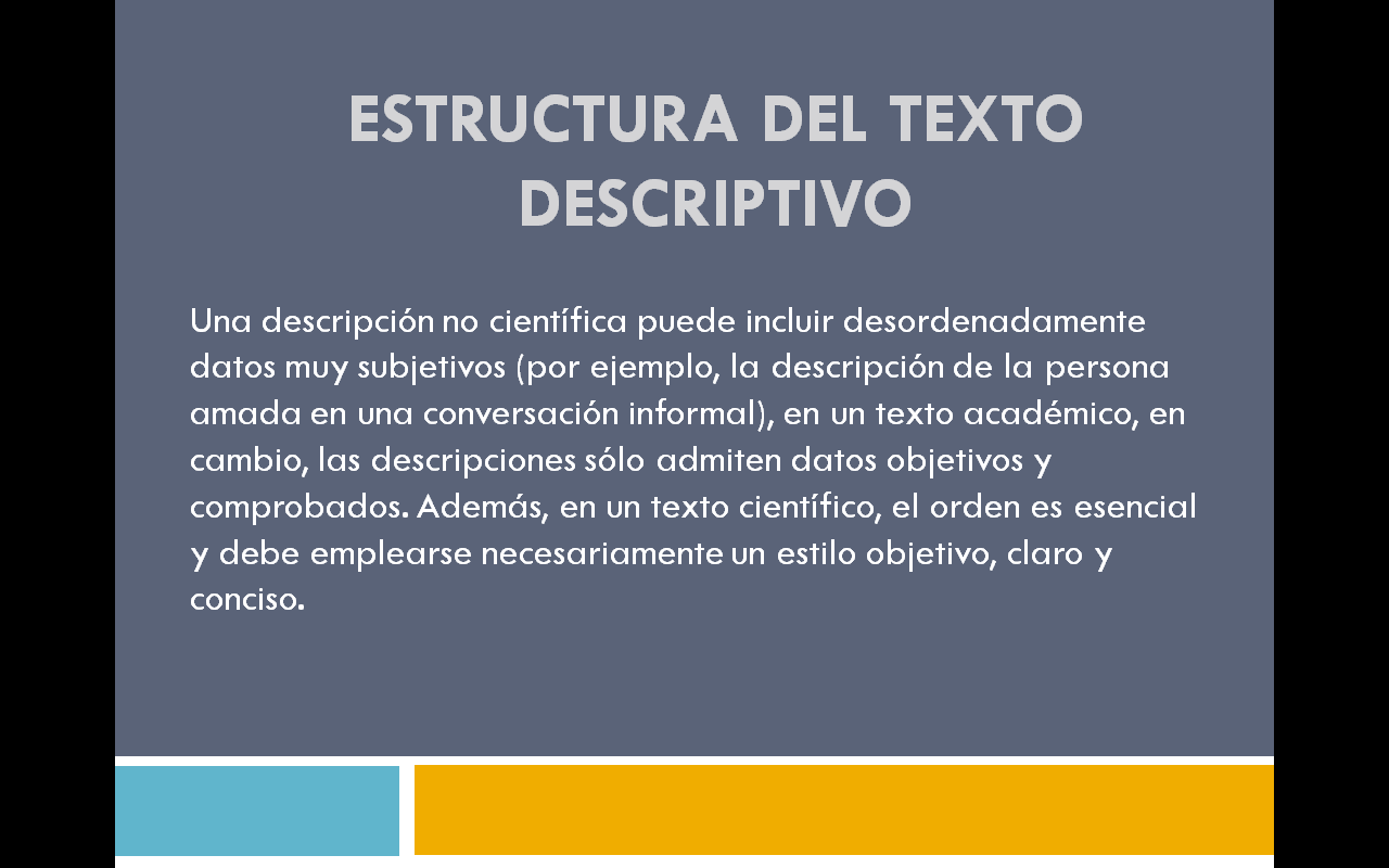 Leoye: Estructura descriptiva y sus elementos