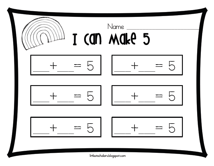 Ways To Make 5 Rainbow Freebie Littlest Scholars Ways To Make 5 Rainbow Freebie Littlest Scholars