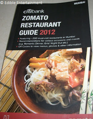 Edible Entertainment: Zomato Restaurant Guide 2012 - A Book Review