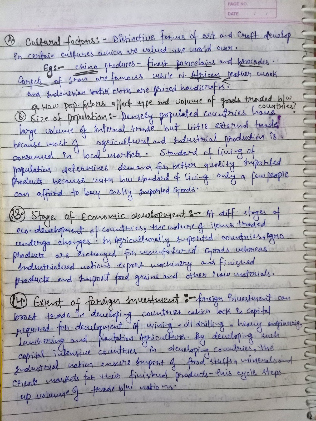 International Trade- [Geography]- Class 12th 'Humanities'