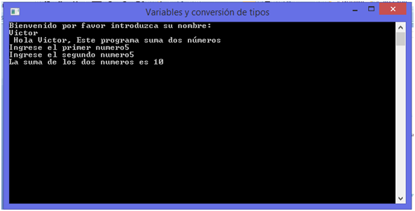 Programar de vez en cuando: Variables y conversión de tipos en C#