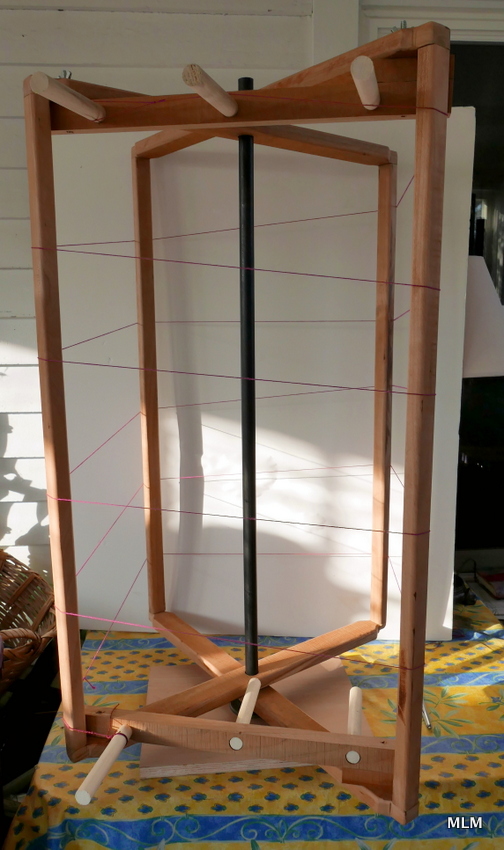 Sweet Leaf Notebook: I Love My DIY Vertical Warping Mill!