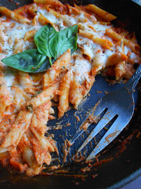 Skillet Baked Penne - Confessions of a Confectionista