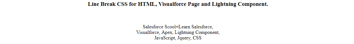 Line Break CSS