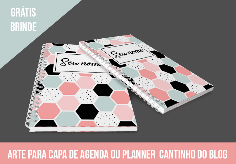 Capa para Planner e agenda grátis para baixar - modelo 2 - Cantinho do blog