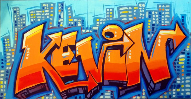 How To Draw Graffiti Names Kevin