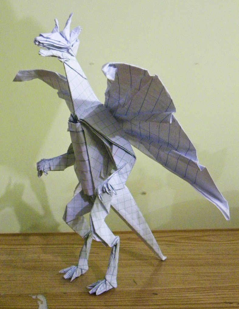 making origami dragon ~ easy origami instructions for kids crafts