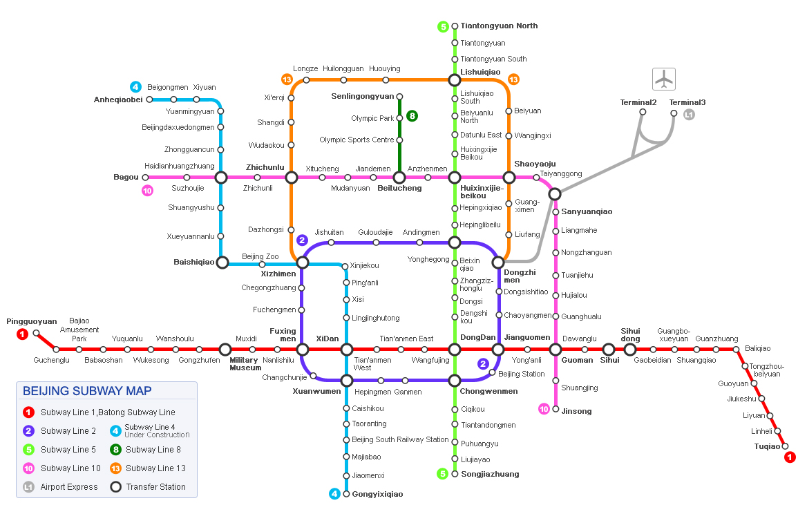 Map of Beijing, China