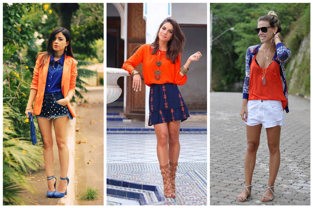 BohoChic: Combinando cores: Laranja e Azul!