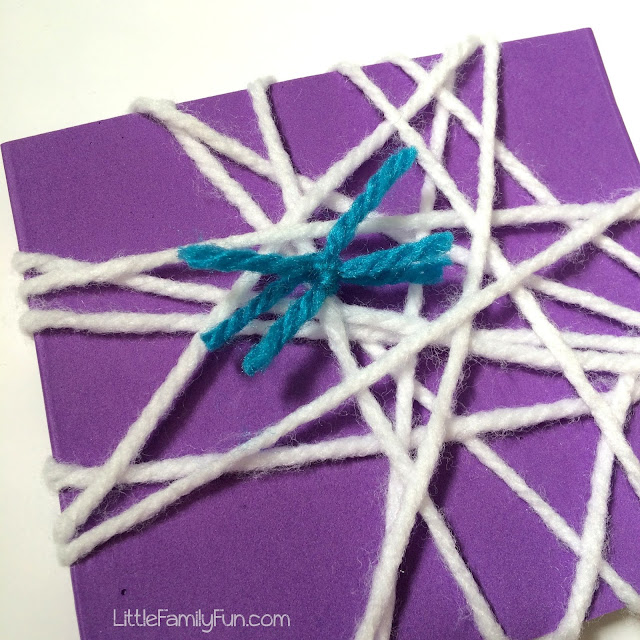 Little Family Fun: Yarn Spiderweb - Halloween Craft for Kids