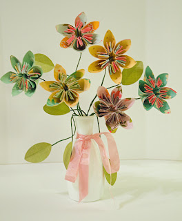 One day at a time...: Origami Folding Flower Tutorial...