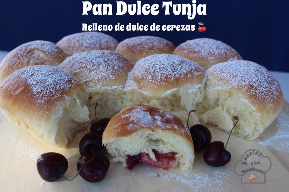 Pan Dulce Tunja relleno de cerezas - La Cocina Del Sur