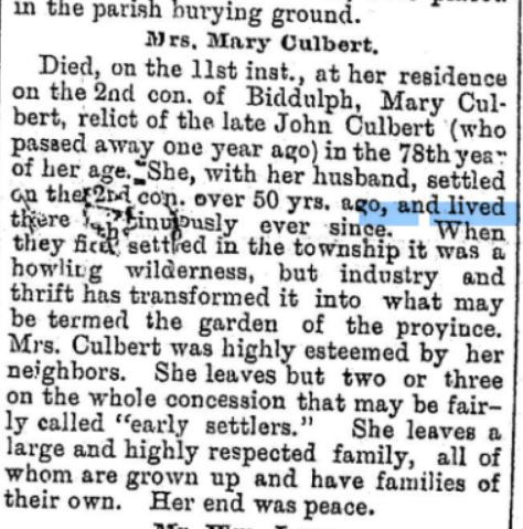 Culbert Family History: John Culbert & Mary Ward in St. James Cemetery ...