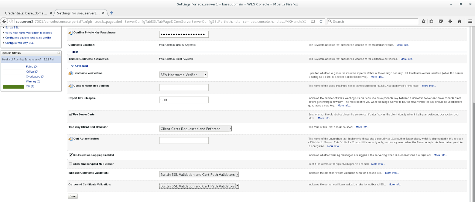 Oracle SOA / Java blog: Oracle SOA Suite: Two-way SSL with TLS1.2 made easy (slightly less ...