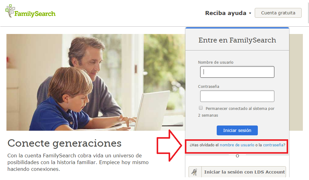 Nuevos en FamilySearch Indexing: Recuperar contraseña de Cuenta LDS.