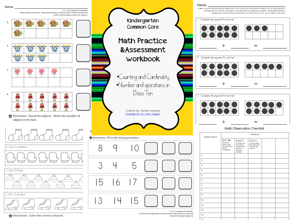 Mrs. G's Kindergarten in heels: Common core number workbook finally ...