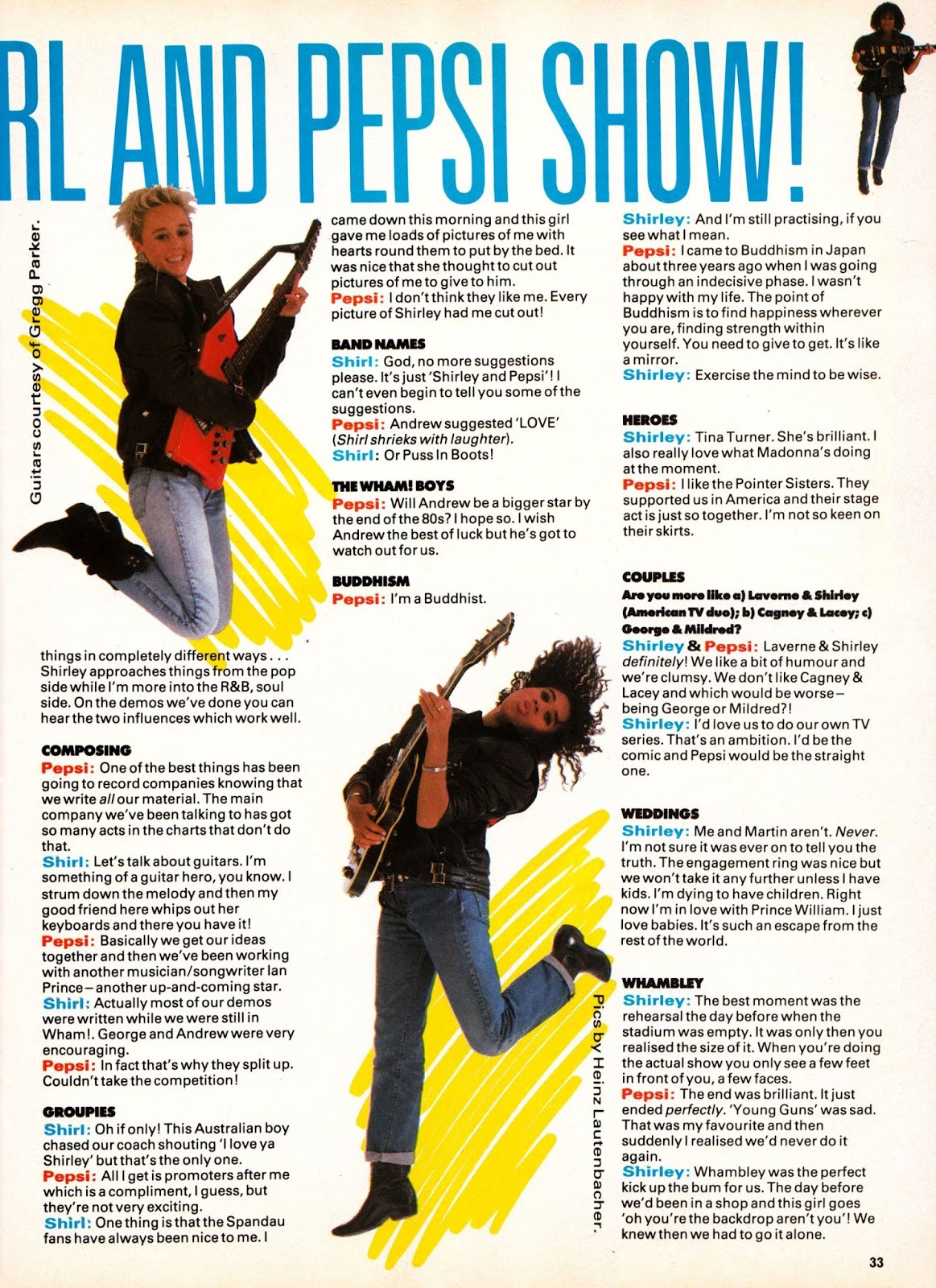 Top Of The Pop Culture 80s: Pepsi and Shirlie Number One Magazine 1986