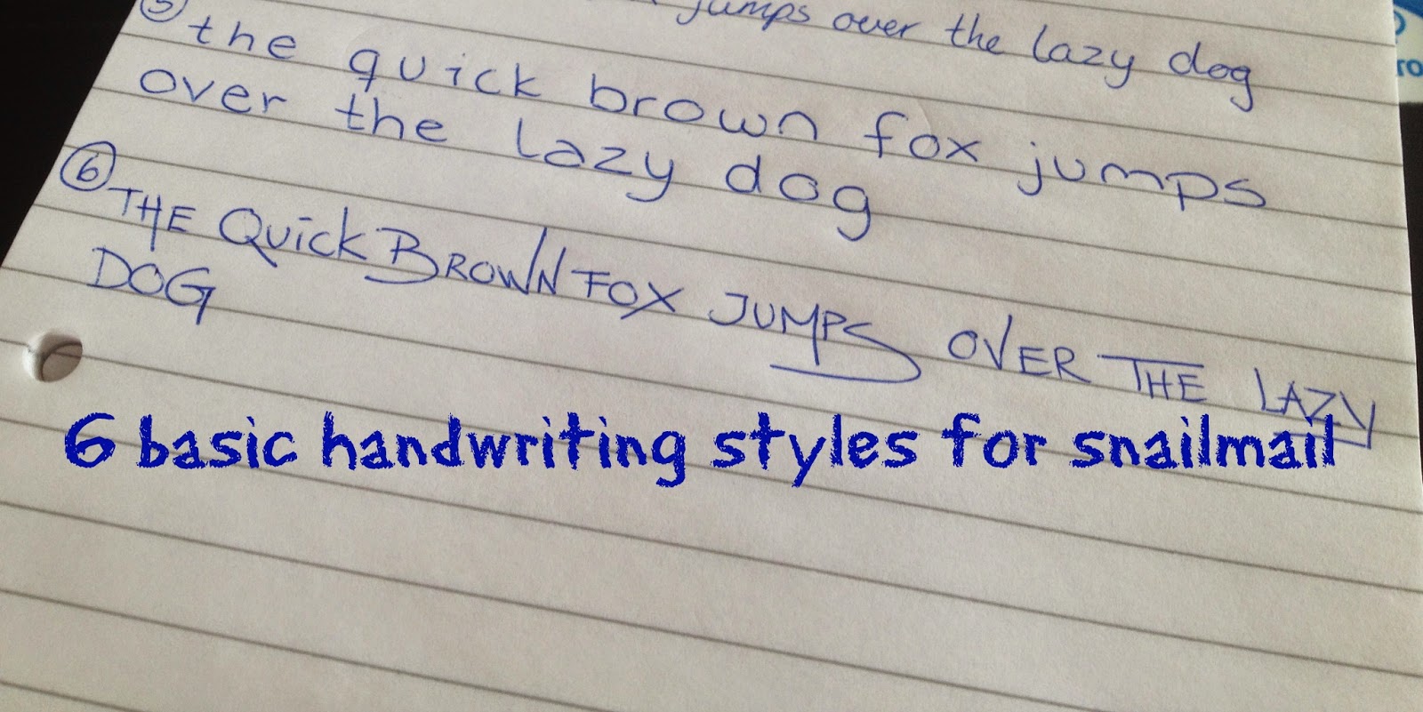 Write pretty: My 6 basic handwriting styles for snailmail