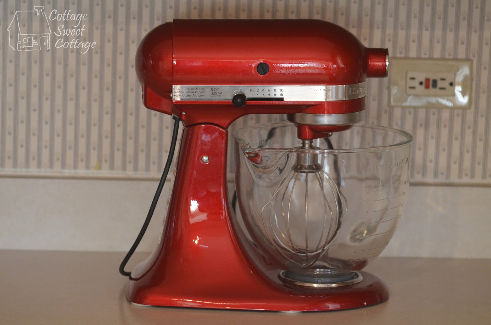 Cottage Sweet Cottage: Candy Apple Red Kitchen Aid!