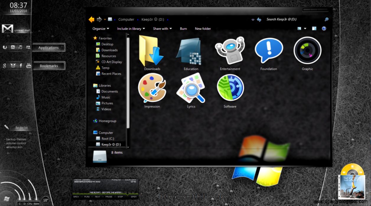 Windows 7 Glass Art Wallpaper | Wallpapers Quality