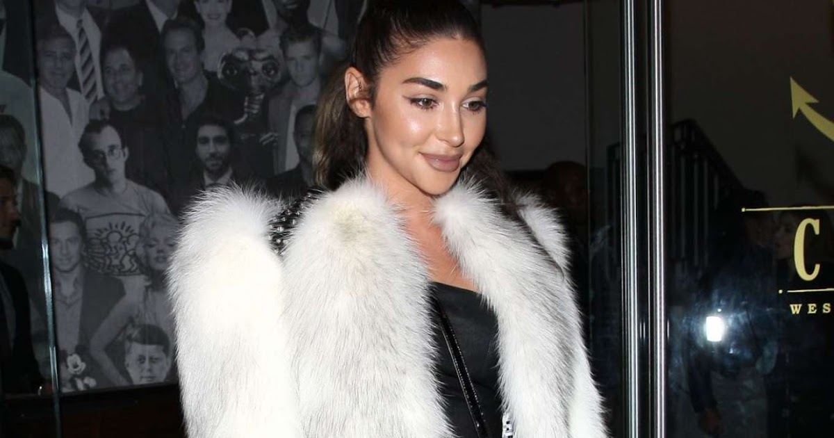 Lovely Ladies in Leather: Chantel Jeffries in a leather mini-dress