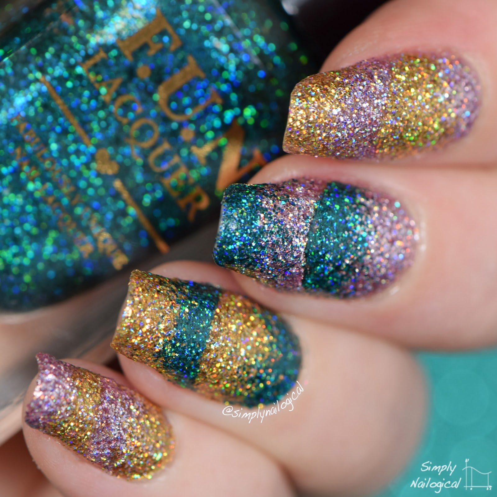 Simply Nailogical: Insane holo glitter scaled gradient