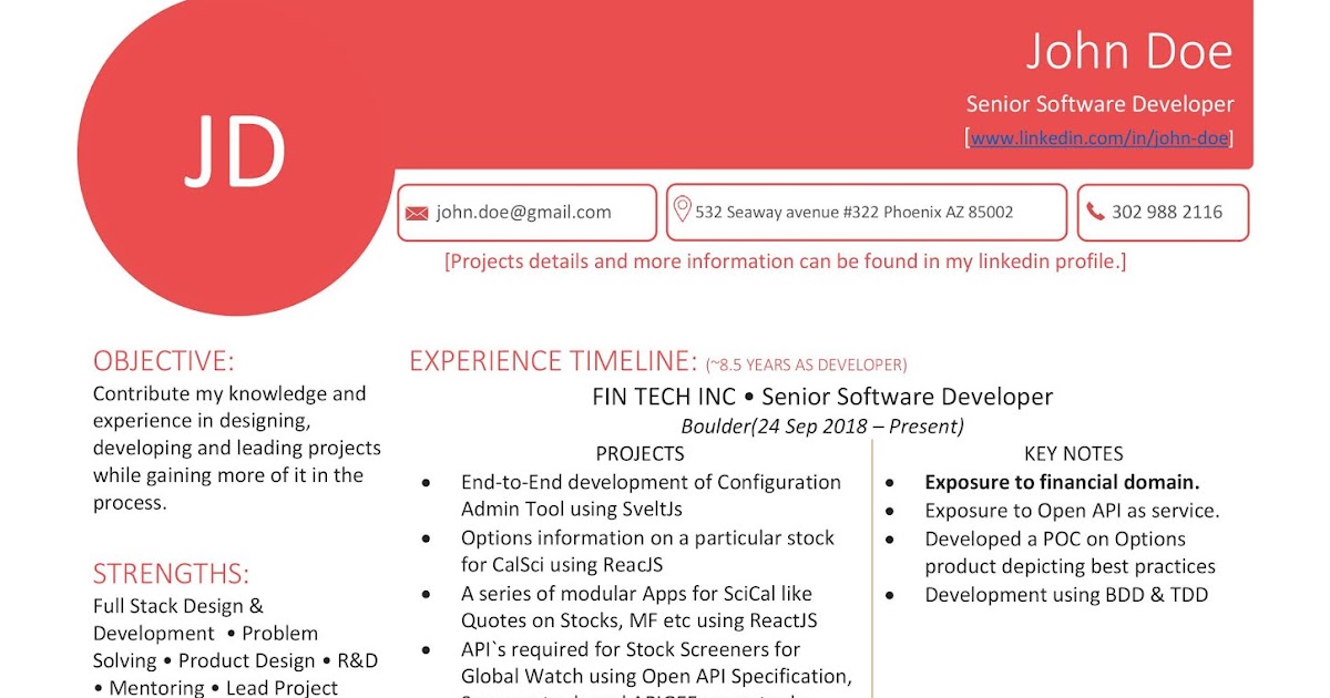 Best Compact Resume Template For All Your Interviews