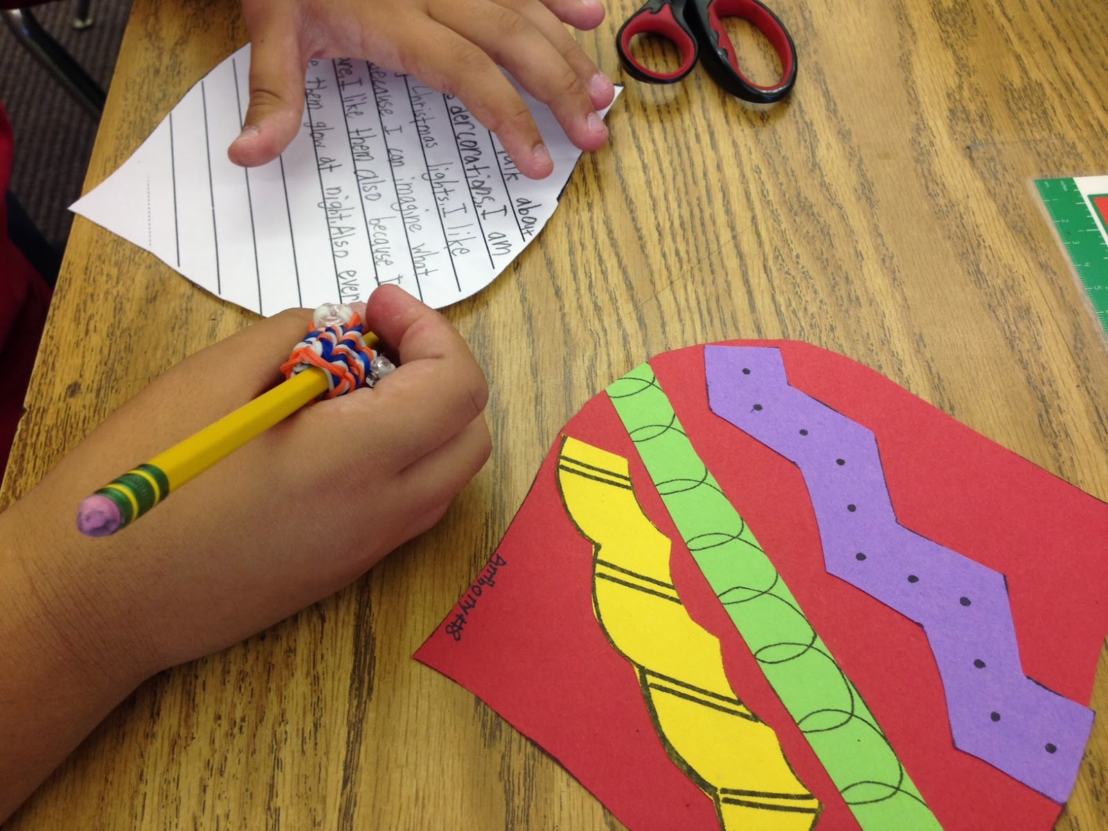 Ornament Craft and Writing - Apples & ABC's