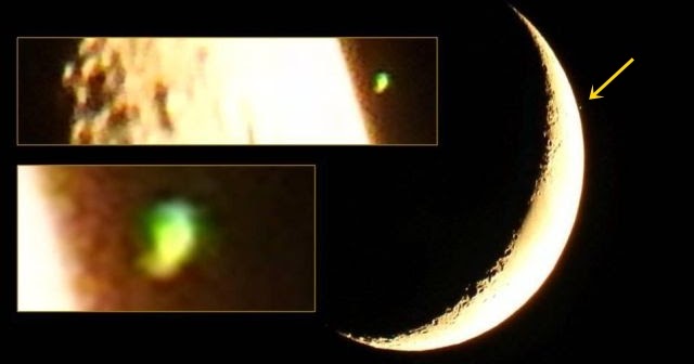 Luminous UFO spotted over the Moon |UFO Sightings Hotspot