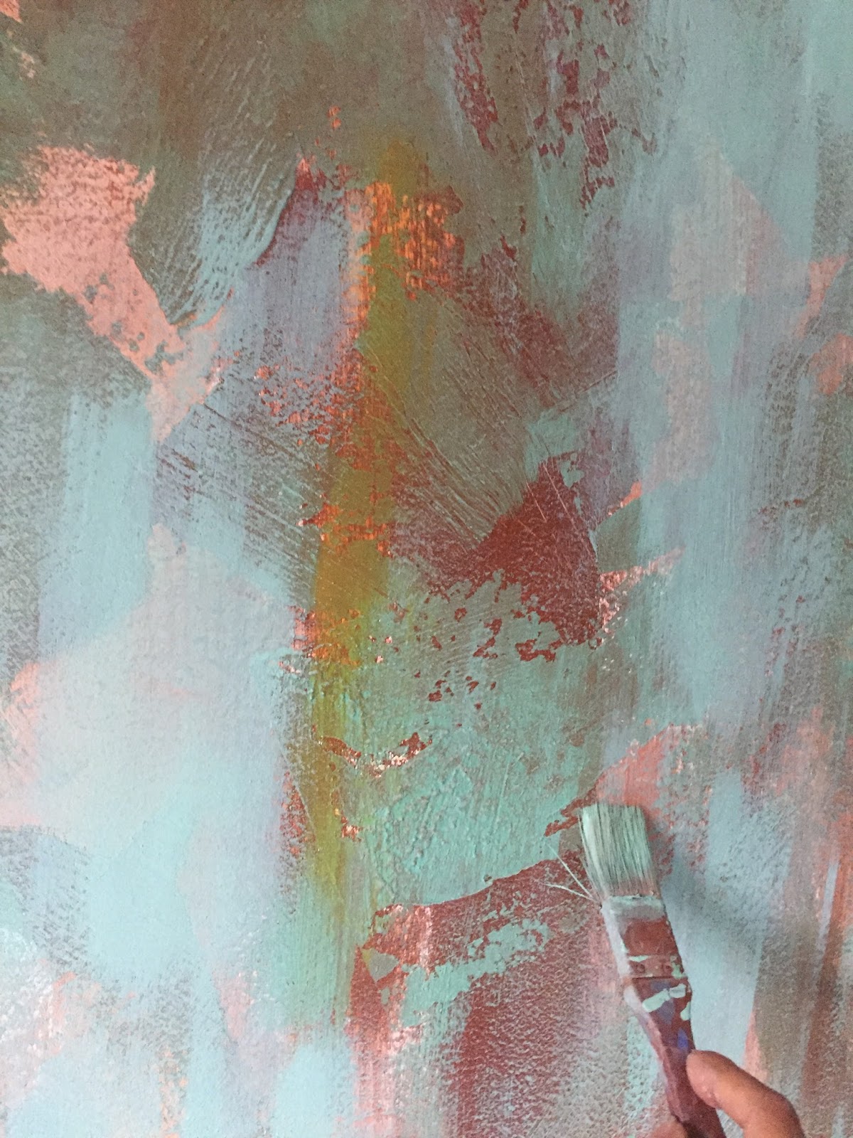 Prativya: Faux Copper Patina Wall - DIY