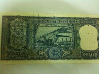 raja's coins sale: INDIA - OLD 100 RS NOTE SMALL - HIRAKUD DAM ON BACK ...