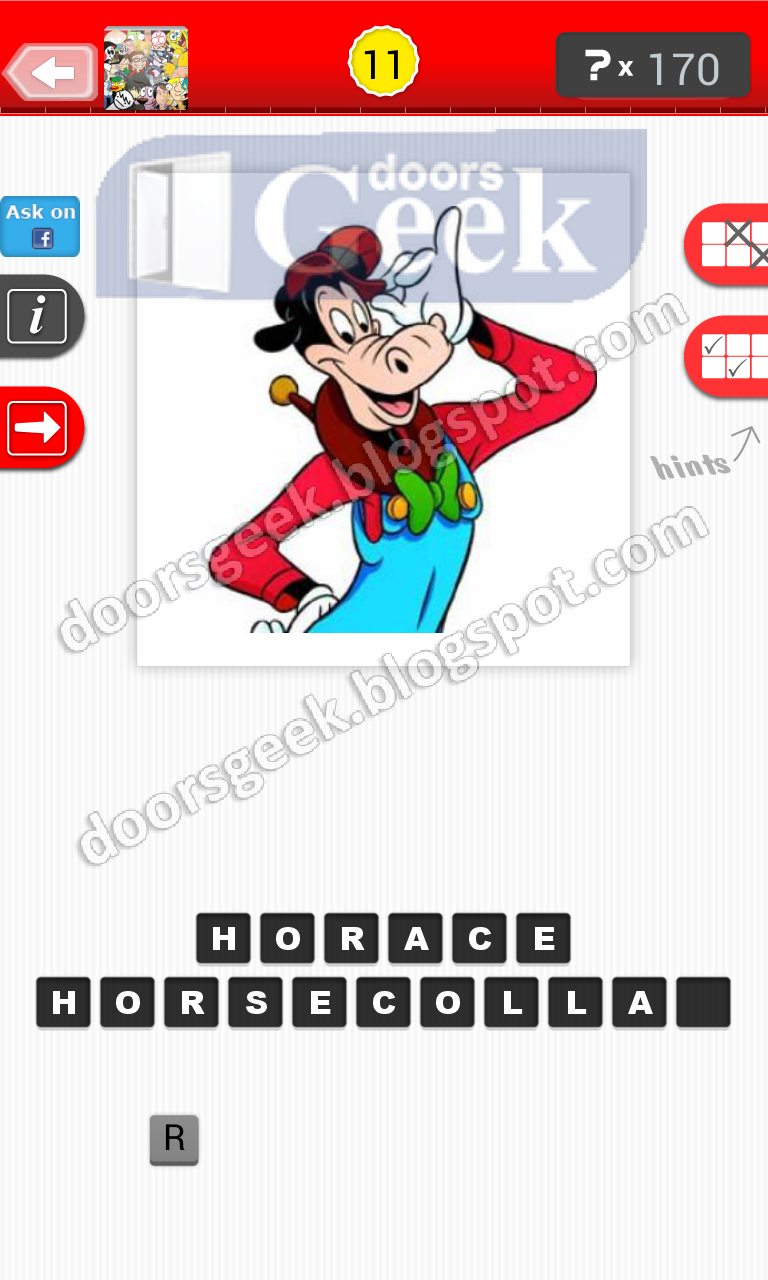 Guess The Cartoon Level 12-11 ~ Doors Geek