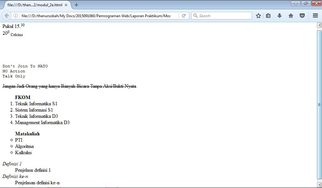 Laporan Praktikum Pemrograman Web 1 Modul 2 - jakanursobah