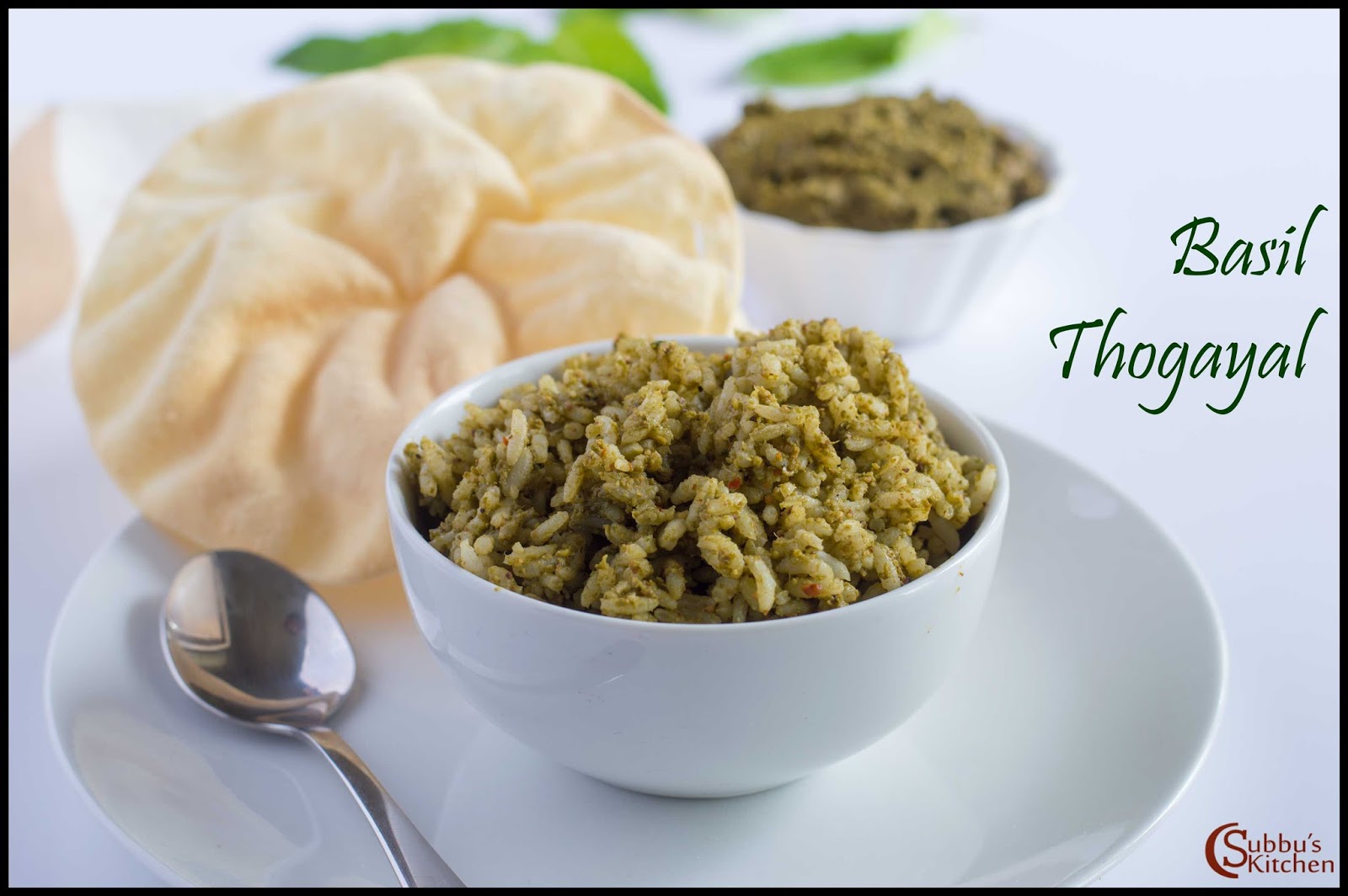 Basil Thogayal Recipe | Basil Thuvayal - Subbus Kitchen