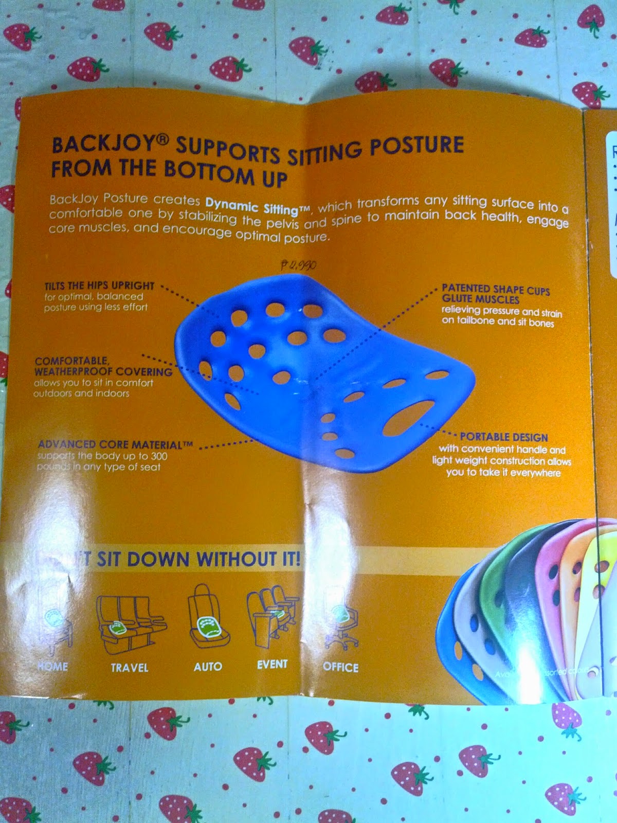 Manikang Hapon: BackJoy: Change your posture, Change your life