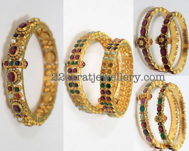 Gemstone Bangles - Jewellery Designs