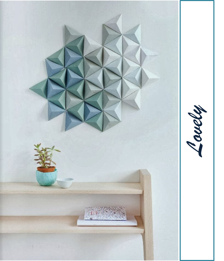 Decoración Fácil: DIY....DECORAR LA PARED CON MURALES DE ORIGAMI