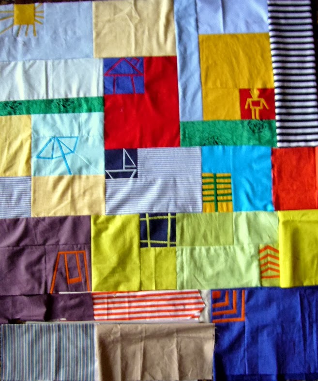 3patchcrafts: Kids' drawing in a quilt
