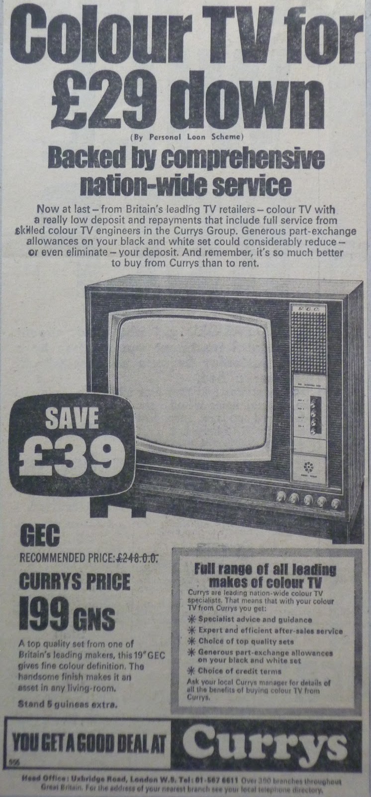 Hold The Front Page: Random Ad - Colour TV (1970's)