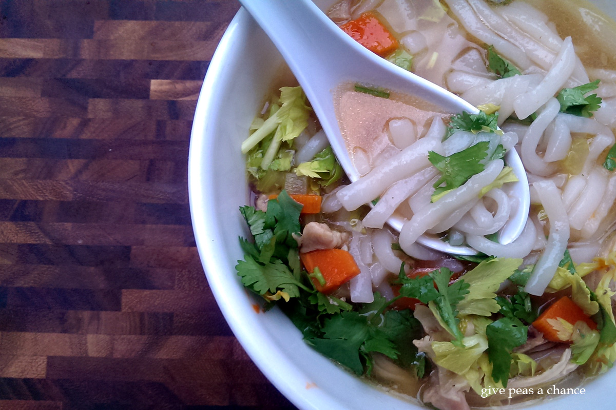Give Peas a Chance: Khao Piek Sen- Lao Chicken Noodle Soup (Gluten Free)