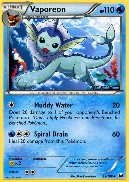 Vaporeon -- Dark Explorers Pokemon Card Review | PrimetimePokemon's Blog