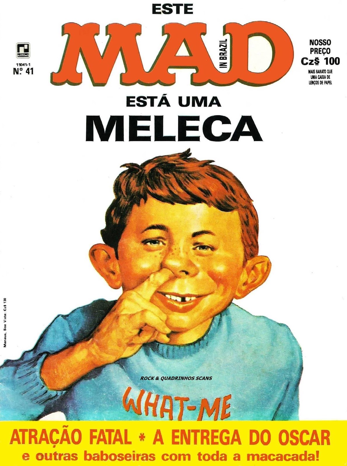 ROCK & QUADRINHOS SCANS: MAD 41(ED.RECORD)-MAIO DE 1988