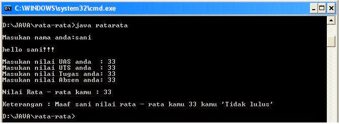 Tugas Java membuat program menghitung rata-rata nilai raportMy blog