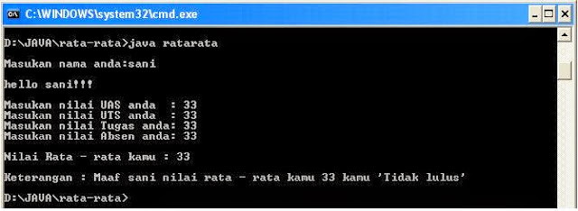 Tugas Java membuat program menghitung rata-rata nilai raportMy blog
