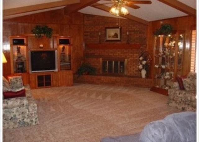 Blue Jeans and Turquoise: 1980's Brick Fireplace Makeover