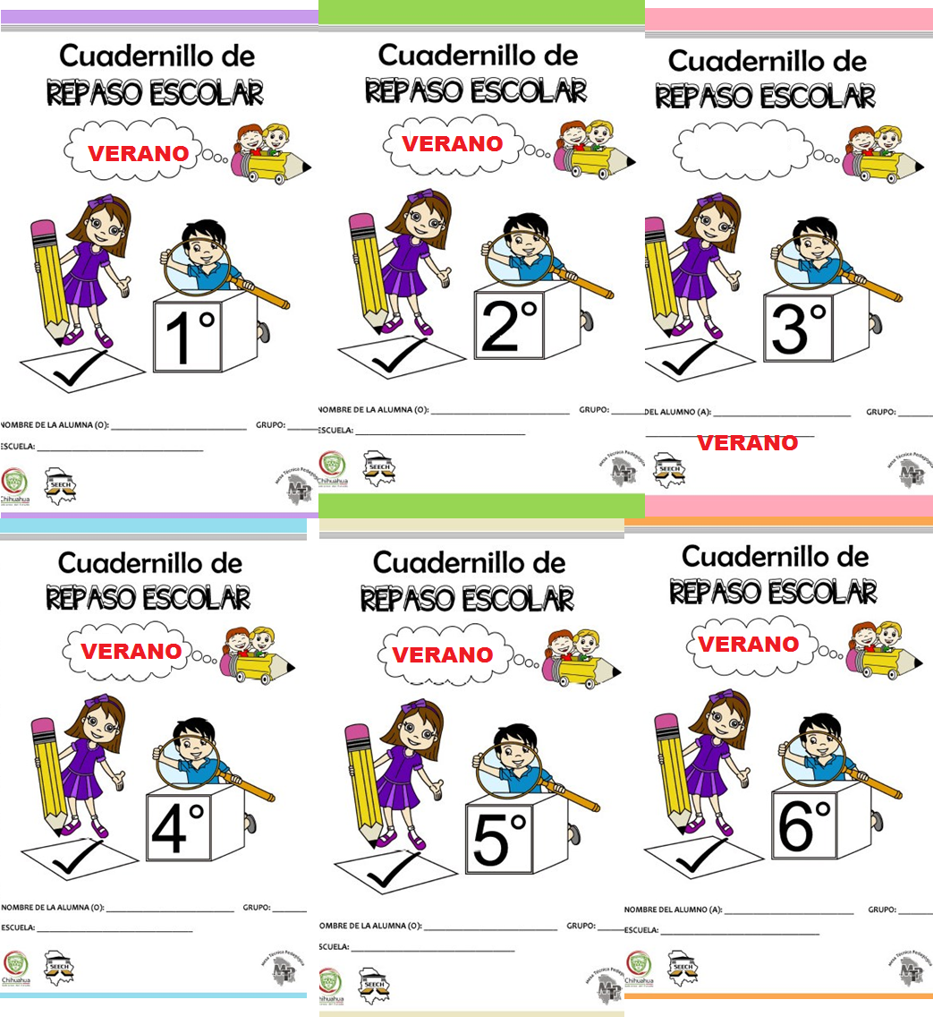 Cuadernos de Repaso Escolar para Verano Imprimibles ~ DIPLOMAS GAFETES ...
