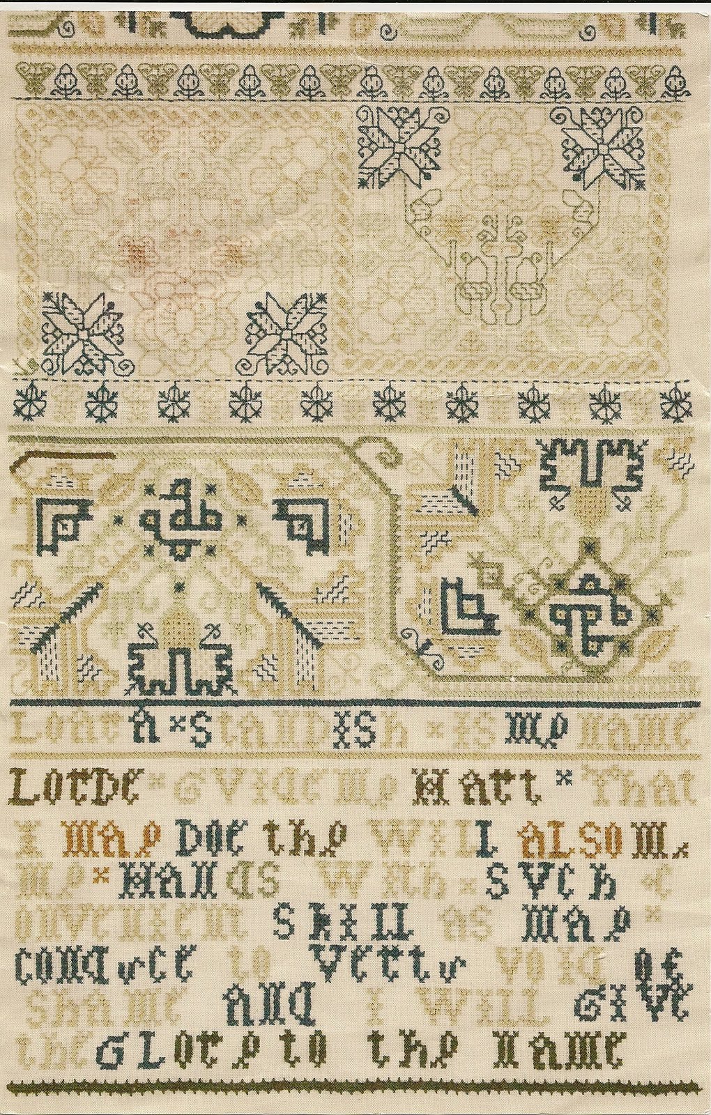 Loara Standish Sampler: The picture that came with the kit