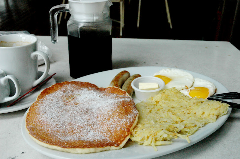 DUDE FOR FOOD: Eat-All-You-Can Buttermilk Pancakes at Charlie's Grind ...