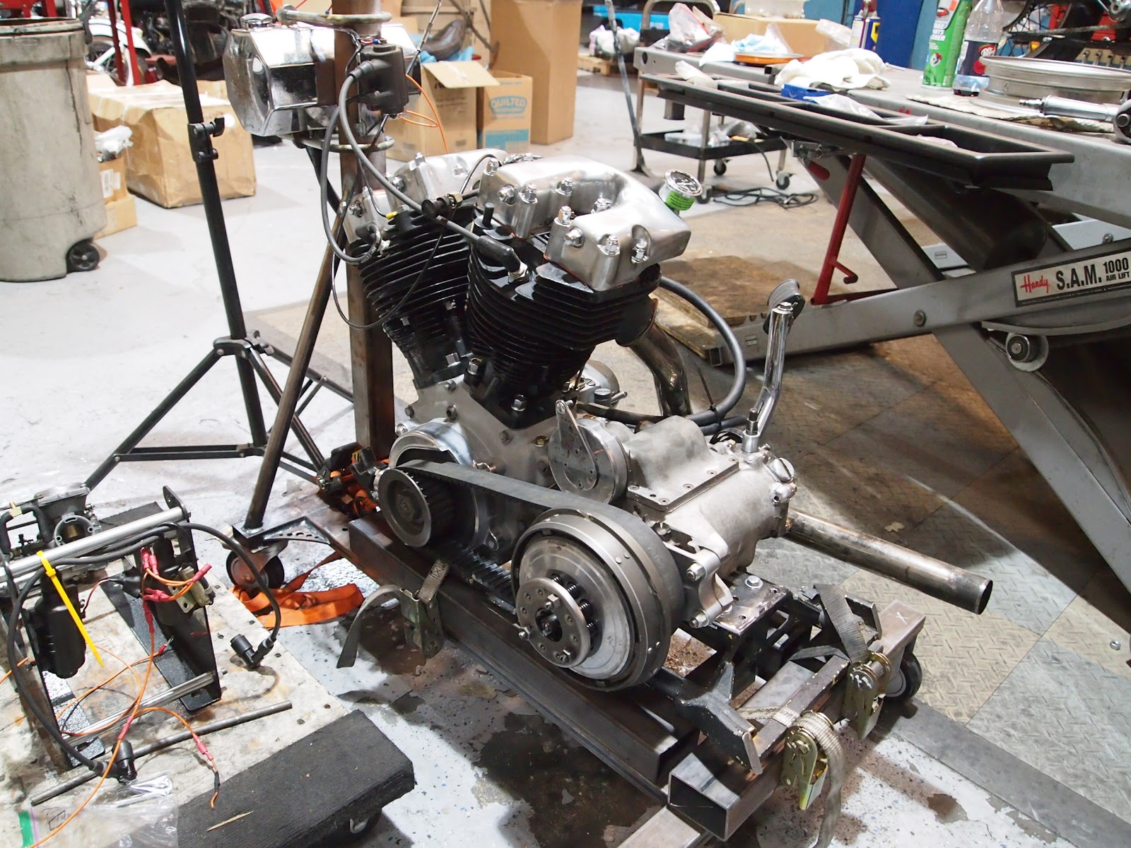South Bay Street Machines: 1973 Shovelhead Engine Test Bench