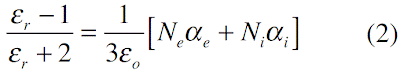 Clausius Mossotti Equation | Static relative Permittivity ...